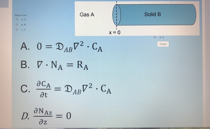 Solved Consider a system where gas A is diffusing into a | Chegg.com