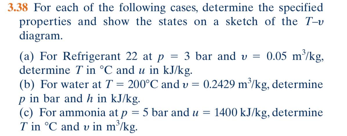 Solved 3.38 For each of the following cases, determine the | Chegg.com