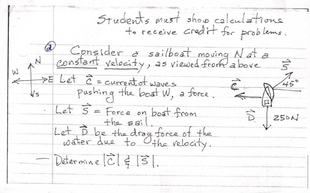Solved constant velocity 16 30 T 45 Students must show | Chegg.com