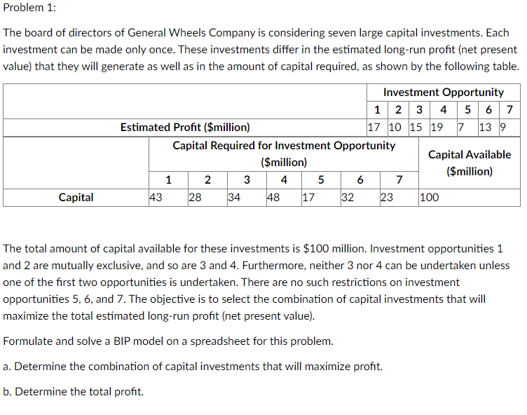 Solved The board of directors of General Wheels Company is | Chegg.com