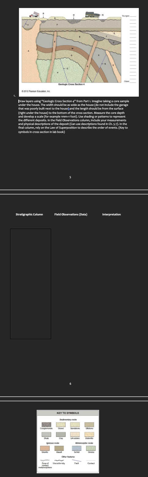Draw layers using " Geologic Cross Section 4∗" from | Chegg.com