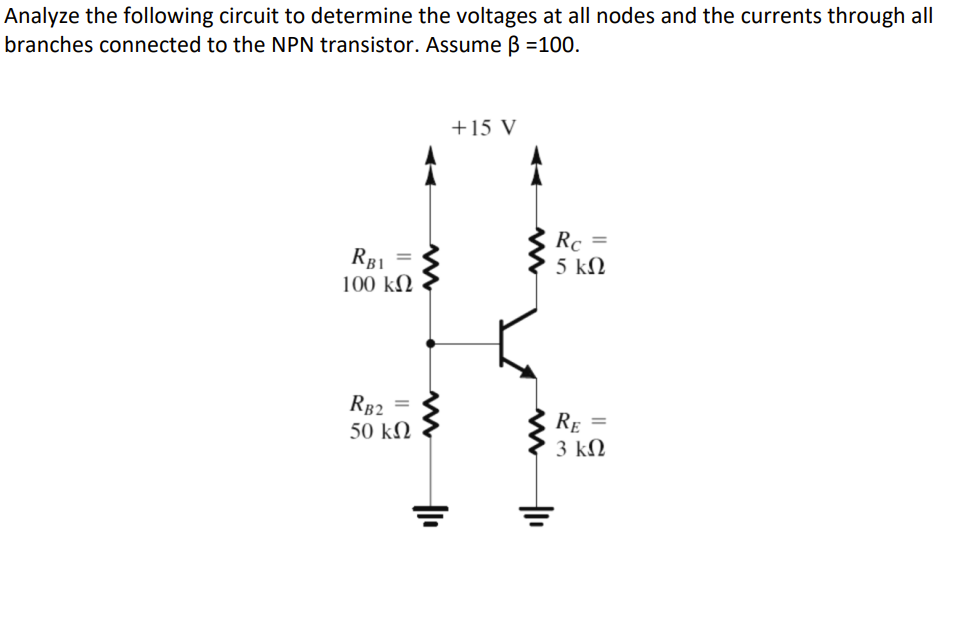 Solved Analyze the following circuit to determine the | Chegg.com