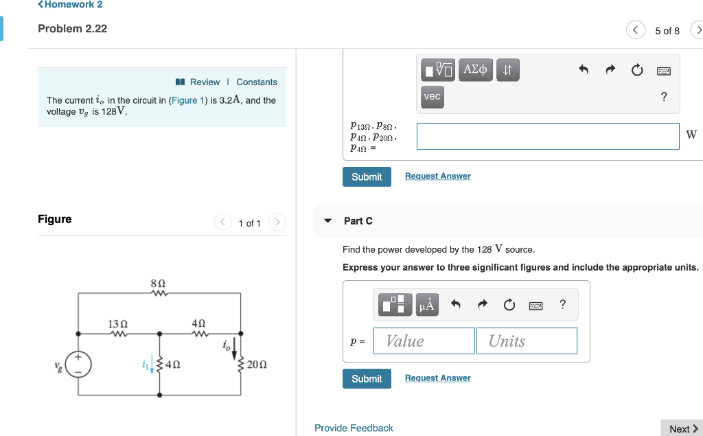Solved The current i0 in the circuit in figure 1 is 3.2 A | Chegg.com