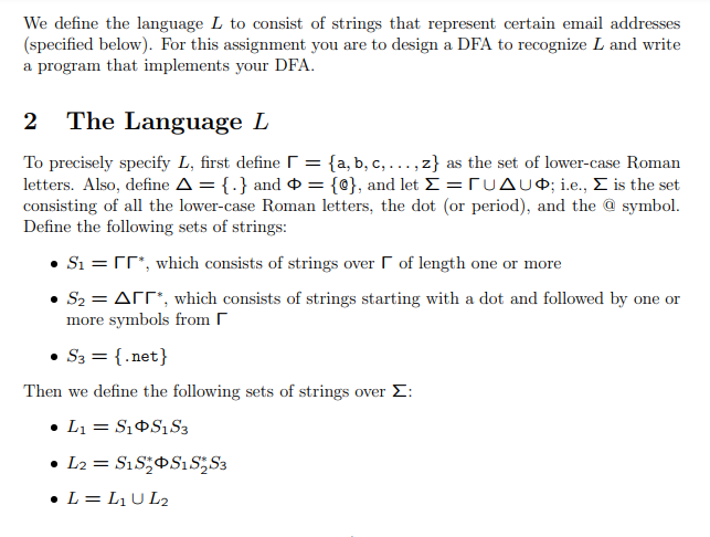Solved We define the language L to consist of strings that | Chegg.com