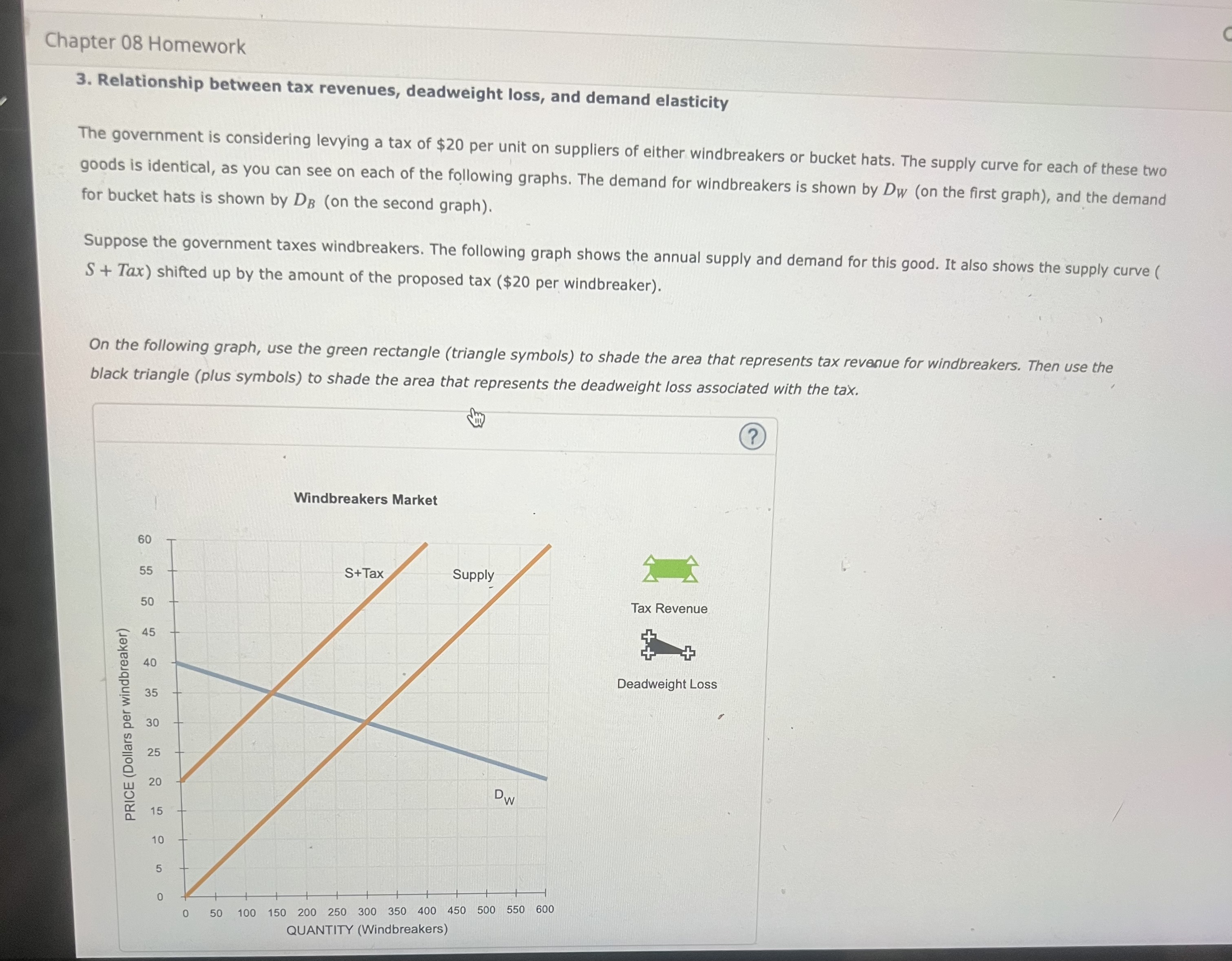Solved 3. Relationship between tax revenues, deadweight | Chegg.com