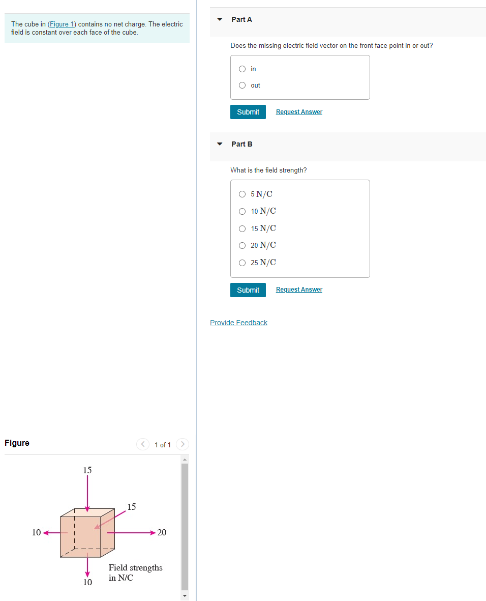Solved The cube in (Figure 1) contains no net charge. The | Chegg.com