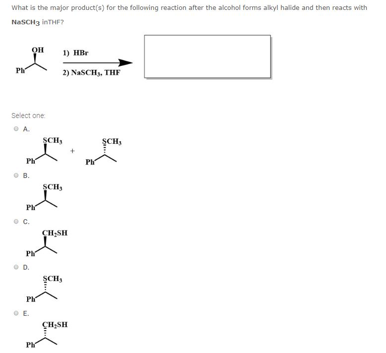 Solved What is the major product(s) for the following | Chegg.com
