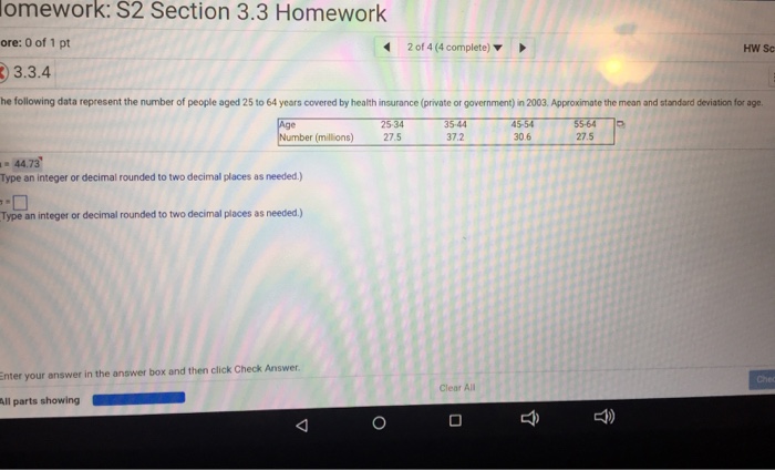 Solved Omework S2 Section 3 3 Homework Ore 0 Of 1 Pt 2 Of