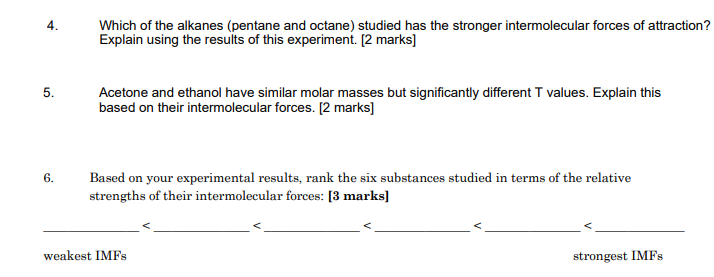 Solved 4. Which of the alkanes (pentane and octane) studied | Chegg.com
