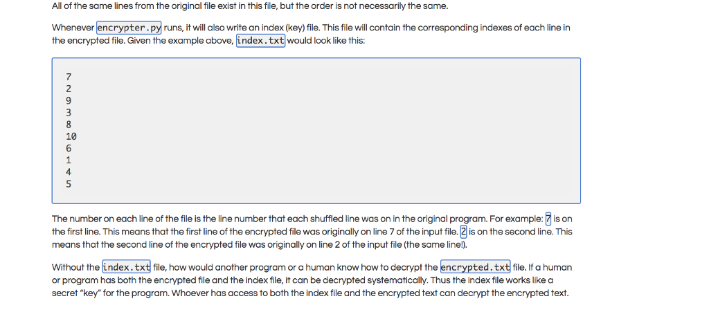 Encrypter The first program you will write shall be | Chegg.com