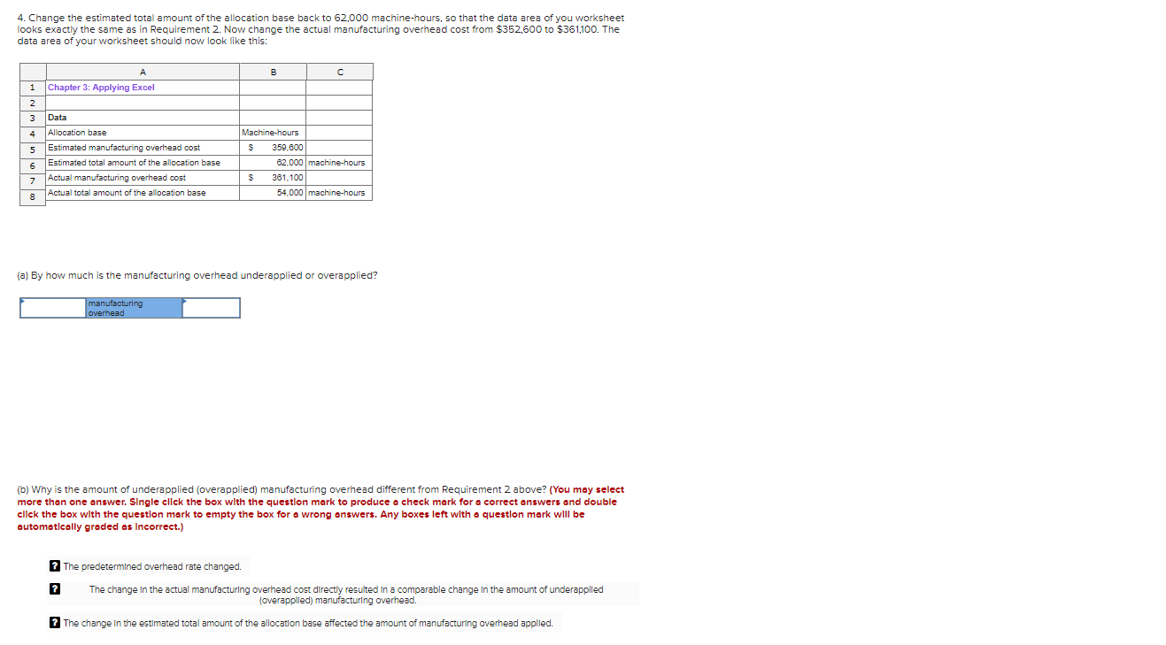 Solved Required Information Chapter 3: Applying Excel Step | Chegg.com