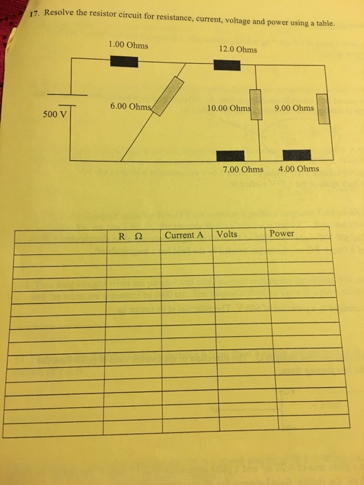 Solved 17. Resolve the resistor circuit for resistance, | Chegg.com