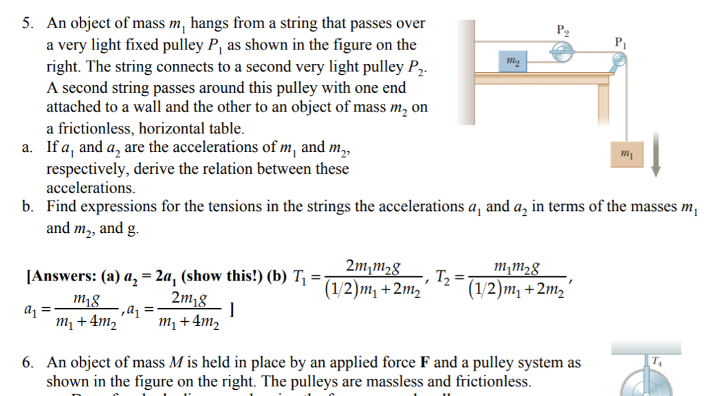 5. An object of mass m, hangs from a string that | Chegg.com
