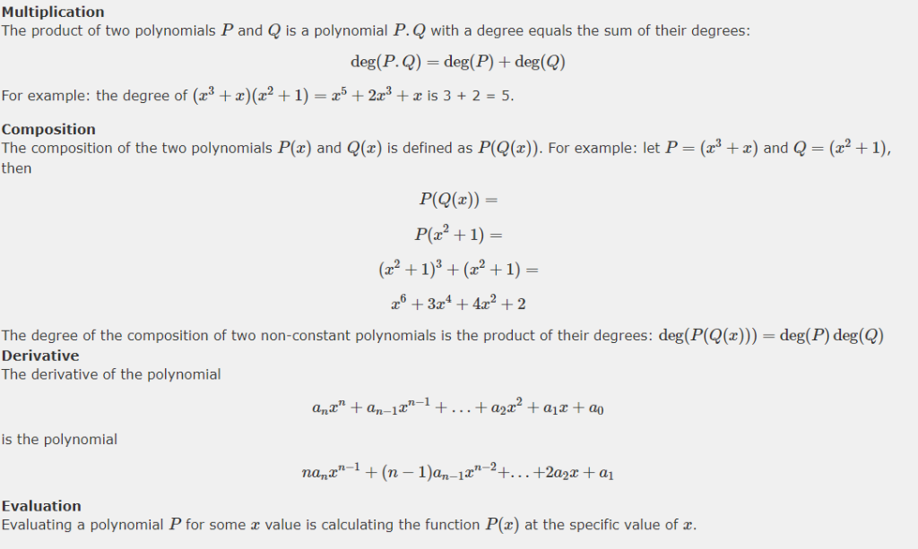 Solved Polynomials In this lab you will implement a class | Chegg.com