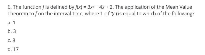 Solved 6. The function f is defined by f(x) = 3x2 - 4x + 2. | Chegg.com