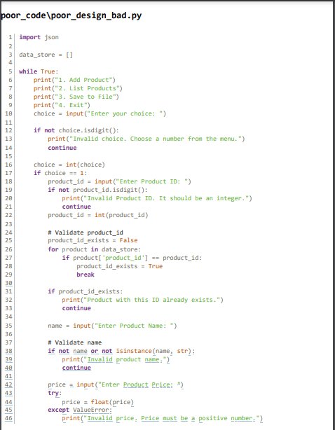 Solved How would I Refactor this code? These are the | Chegg.com