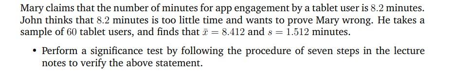 Solved Mary claims that the number of minutes for app | Chegg.com
