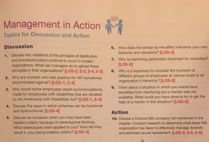 Solved Management in Action Topics for Discussion and Action | Chegg.com