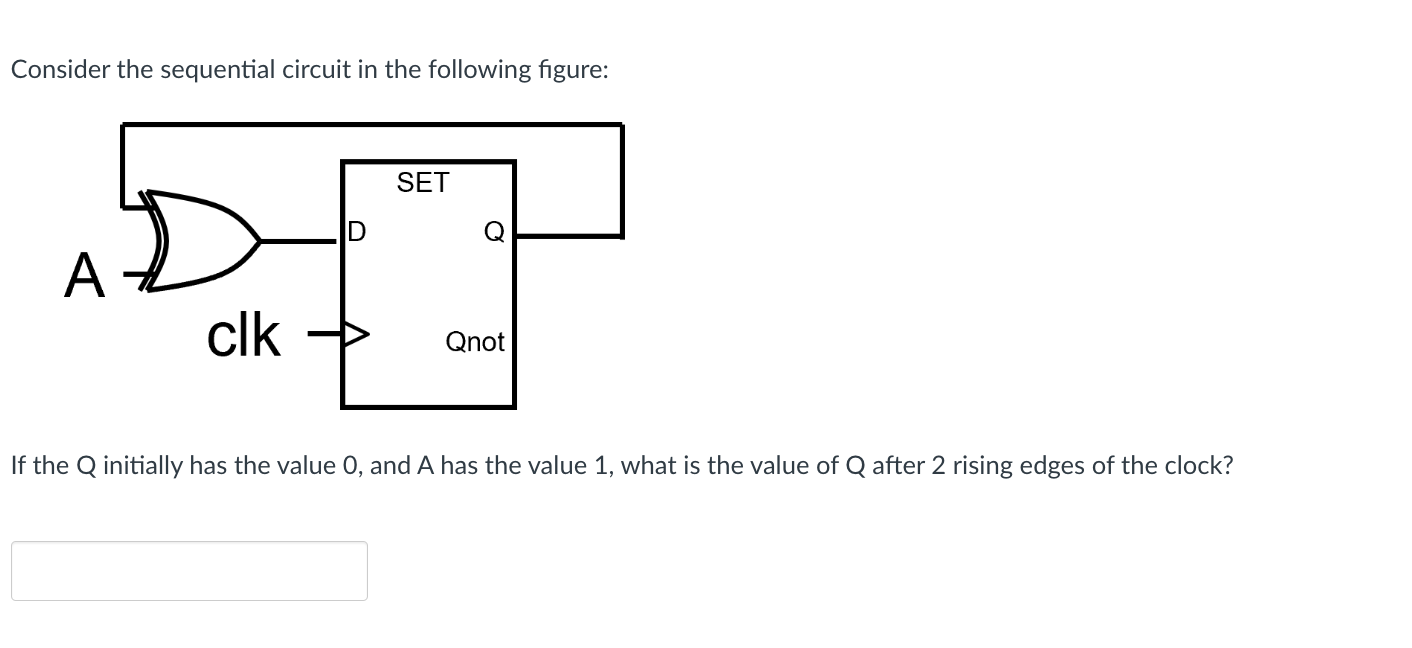 Solved Consider the sequential circuit in the following | Chegg.com