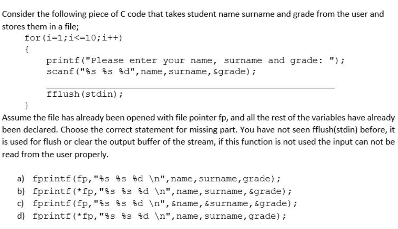 solved-consider-the-following-piece-of-c-code-that-takes-chegg