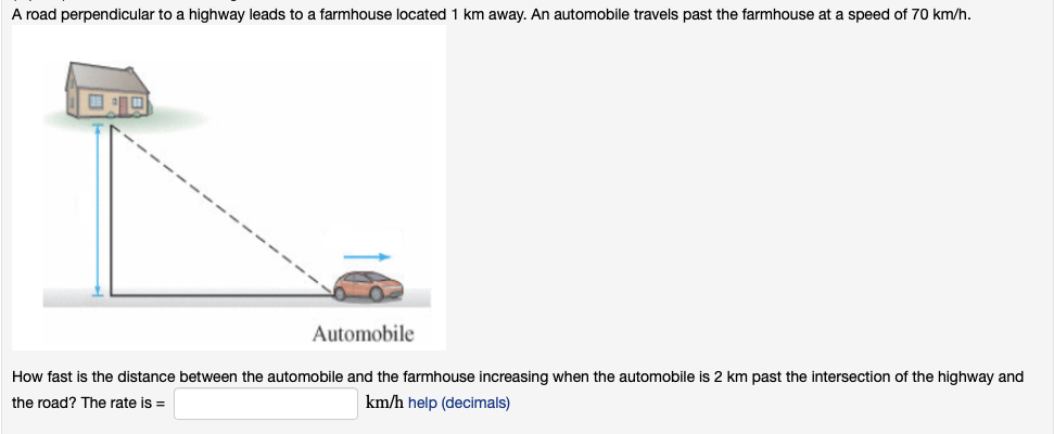 Solved A road perpendicular to a highway leads to a | Chegg.com