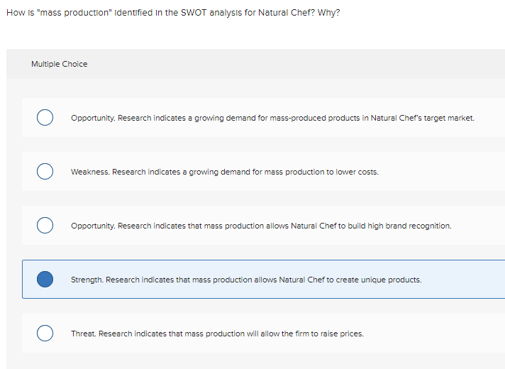 Solved Read the case below and then complete the SWOT | Chegg.com
