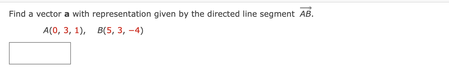 Solved Find a vector a with representation given by the | Chegg.com