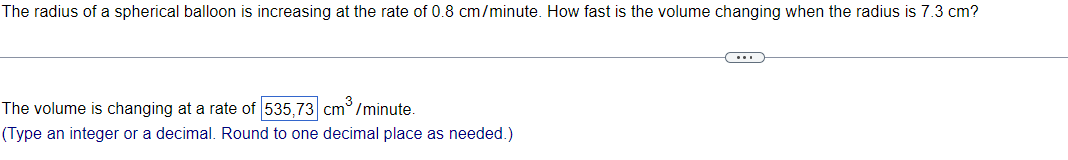 Solved The radius of a spherical balloon is increasing at | Chegg.com