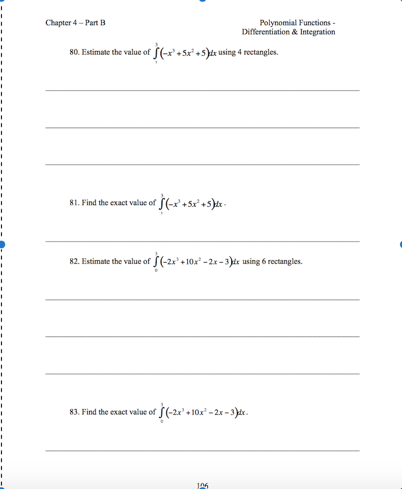 Solved Chapter 4 - Part B Polynomial Functions - | Chegg.com