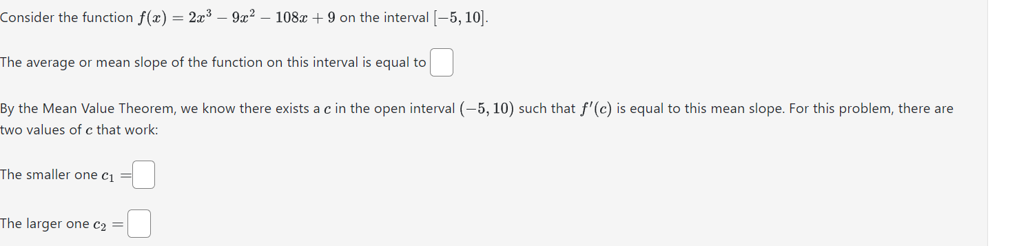 Solved Consider the function f(x)=2x3−9x2−108x+9 on the | Chegg.com