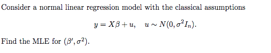 Solved Consider a normal linear regression model with the | Chegg.com
