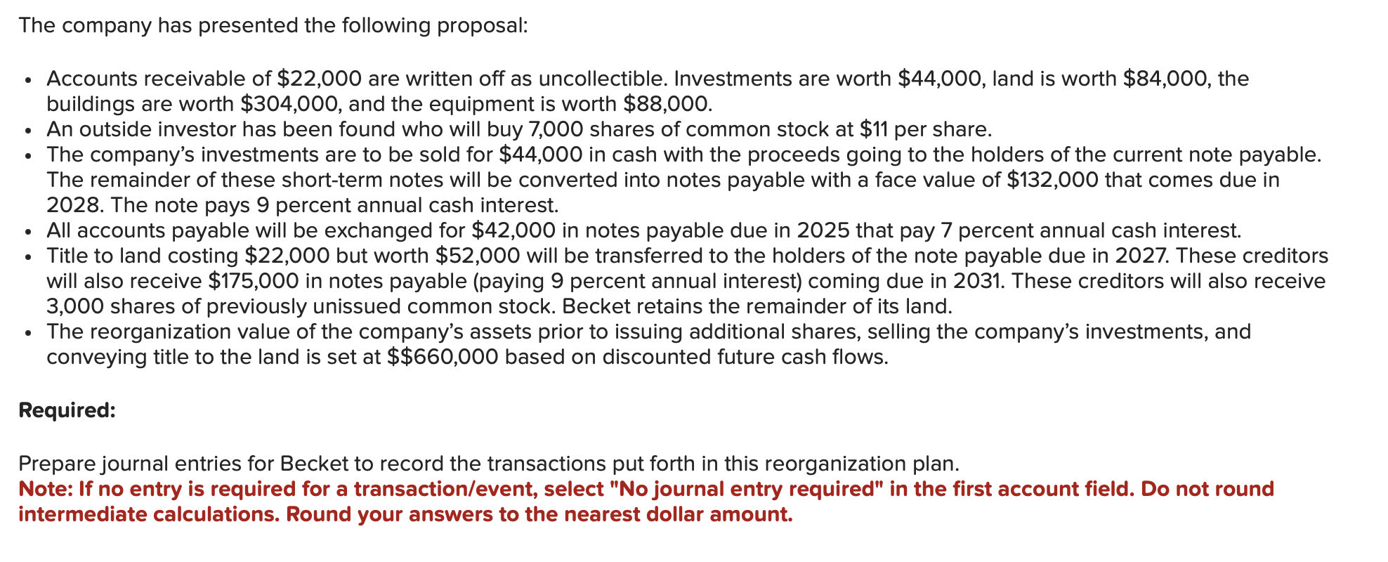 Solved Becket Corporation's accountant has prepared the | Chegg.com