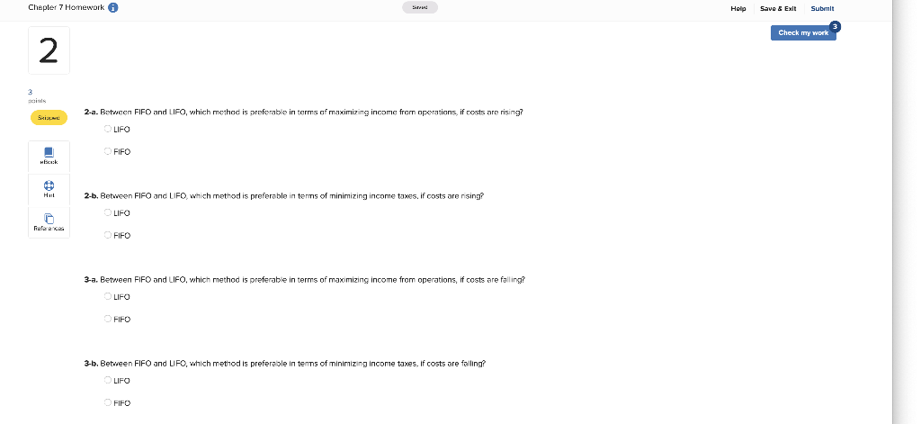 Solved Chapter 7 Homework Swand Help Save & Exit Submit | Chegg.com