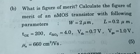 Solved (b) What is figure of merit? Calculate the figure of | Chegg.com