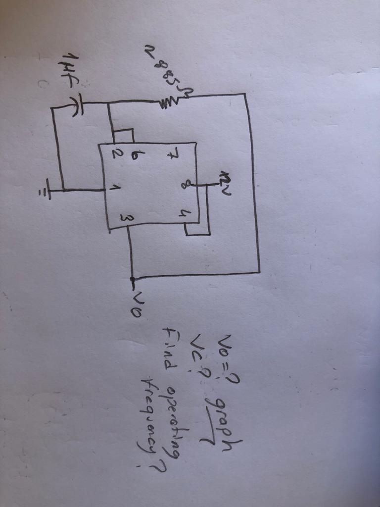 Solved Vo=? ve? graph 7 Find operating frequency? 2885% 3 2 | Chegg.com