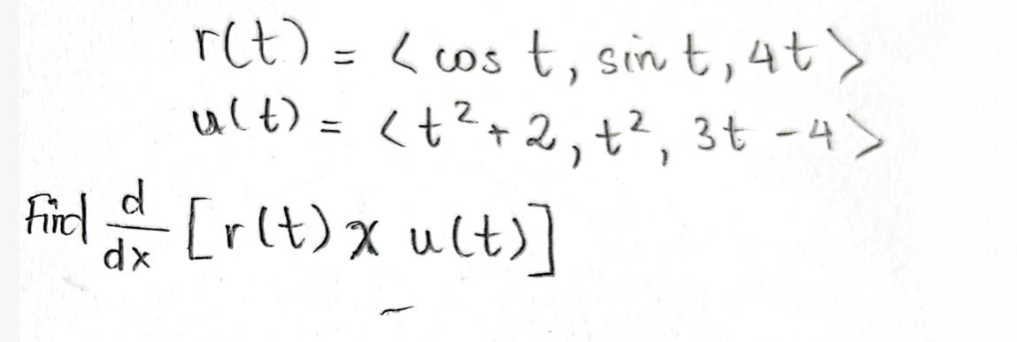 Solved R T Cost Sint 4t U T T2 2 T2 3t−4 And