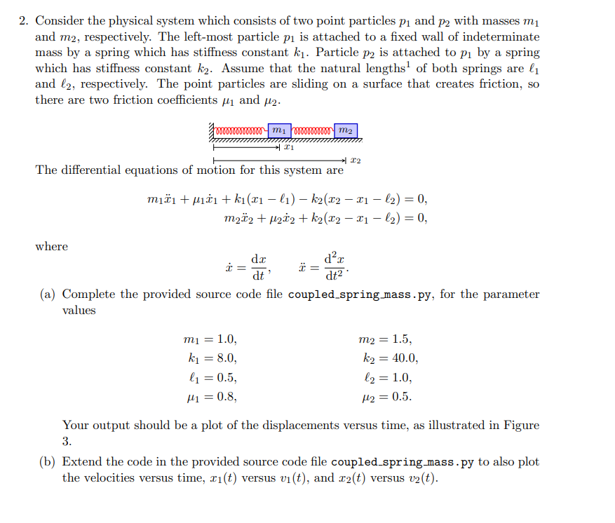 2. Consider the physical system which consists of two | Chegg.com