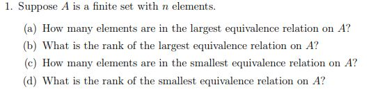 Solved Suppose A is a finite set with n elements. (a) How | Chegg.com