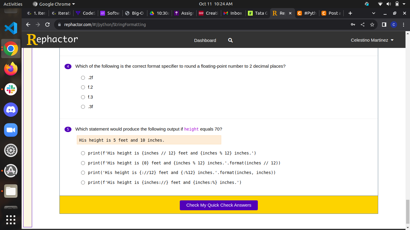 Solved Which of the following is the correct format | Chegg.com