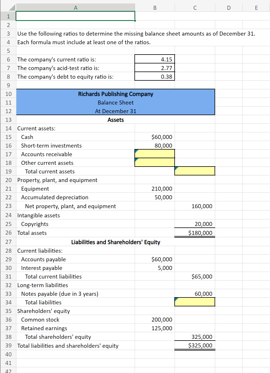 Solved 3 Use the following ratios to determine the missing | Chegg.com