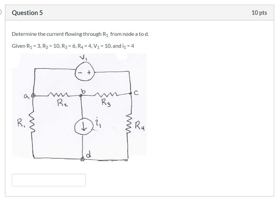 Solved Question 5 10 Pts Determine The Current Flowing