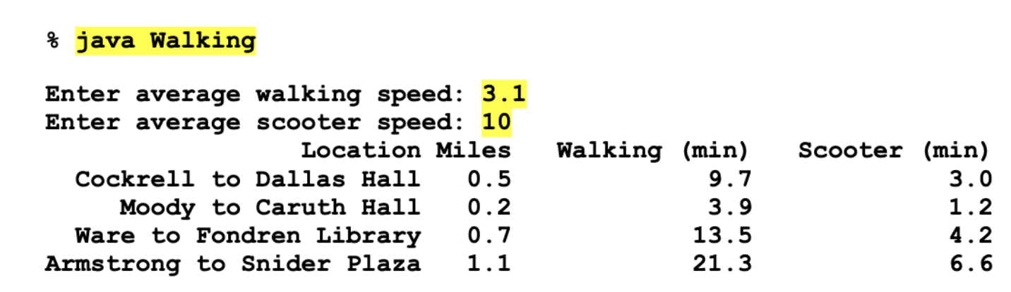 Solved Create the Walking vs. Scootering solution from Lab 1 | Chegg.com
