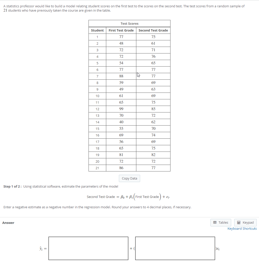 Solved A statistics professor would like to build a model | Chegg.com