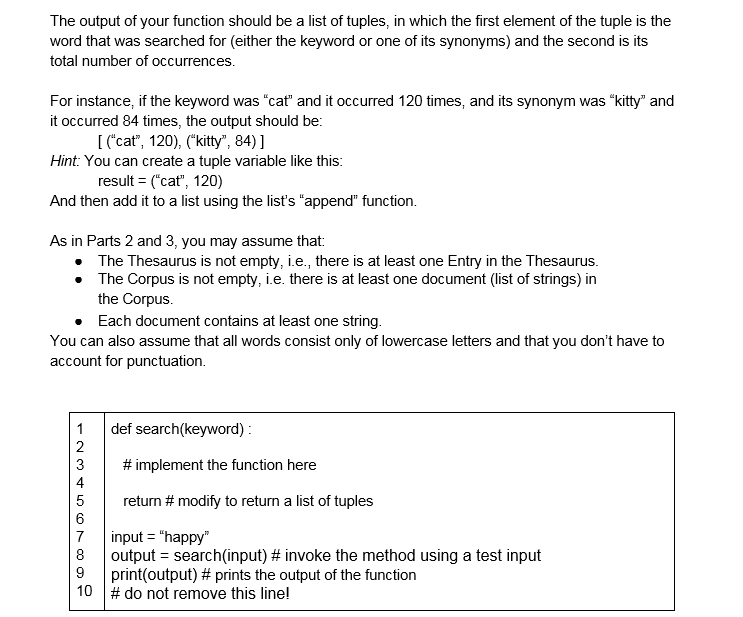 Solved Part 4 Implementing The Solution In Python Summary Chegg