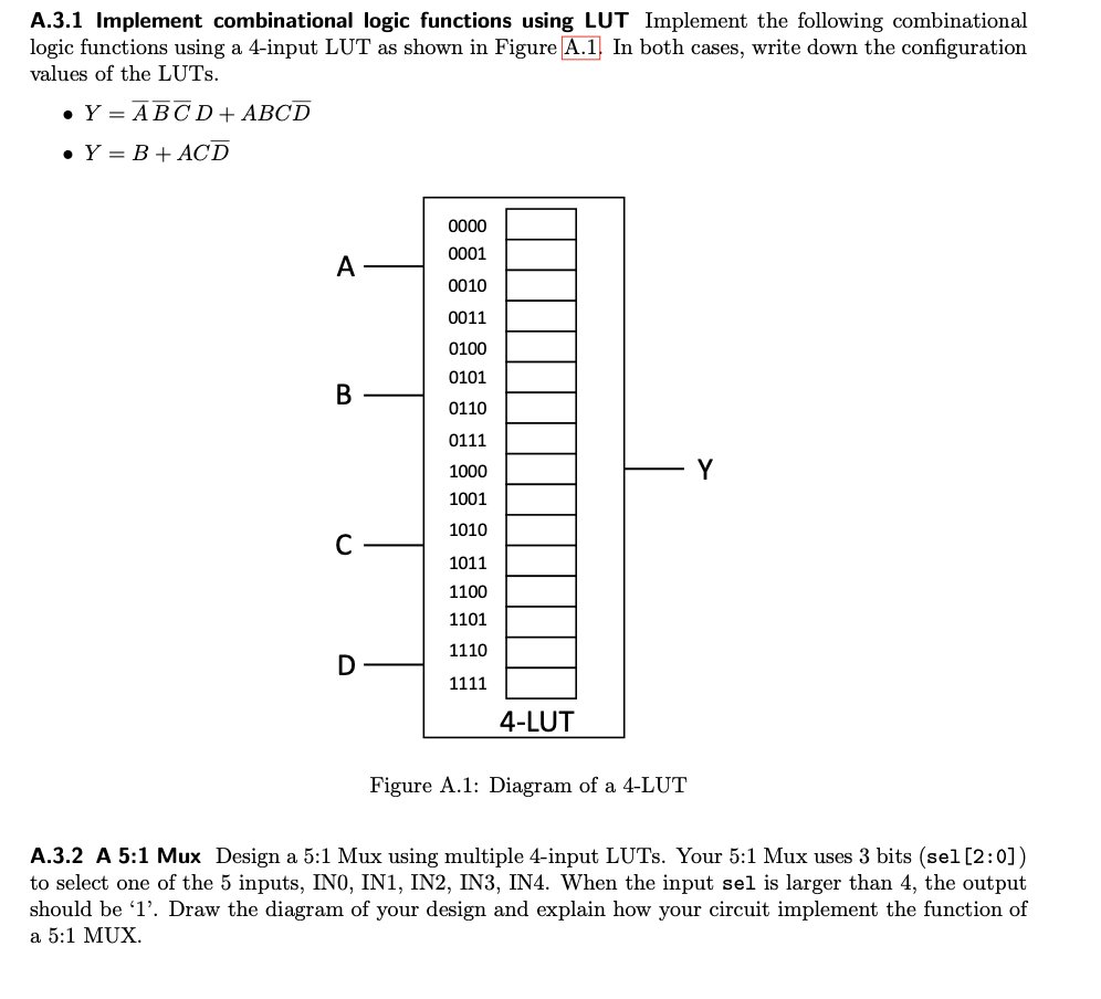 Solved A.3.1 Implement combinational logic functions using | Chegg.com Solved A.3.1 Implement combinational logic functions using | Chegg.com