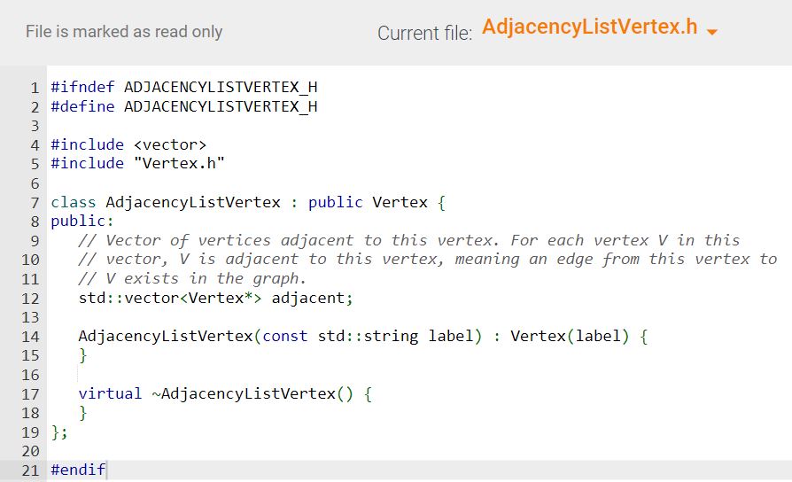 Solved Step 5: Implement the AdjacencyMatrixGraph class | Chegg.com