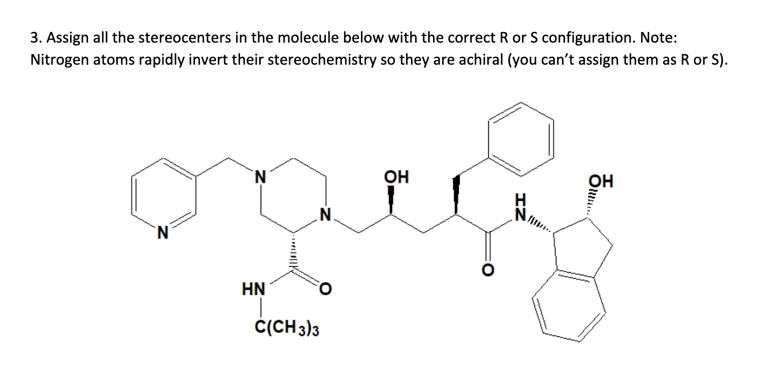 Solved 3. Assign all the stereocenters in the molecule below | Chegg.com