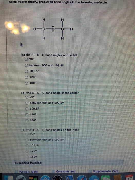 Solved Using VSEPR theory, predict all bond angles In the | Chegg.com