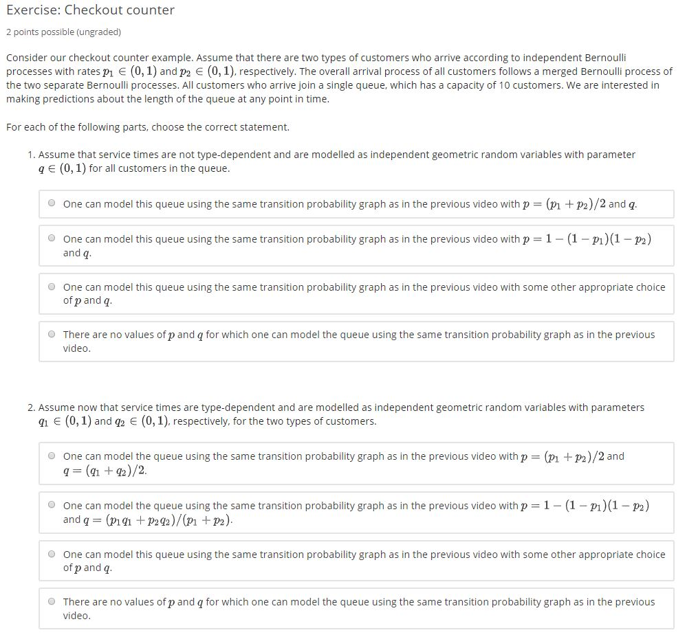 Solved 2 points possible (ungraded) Consider our checkout | Chegg.com