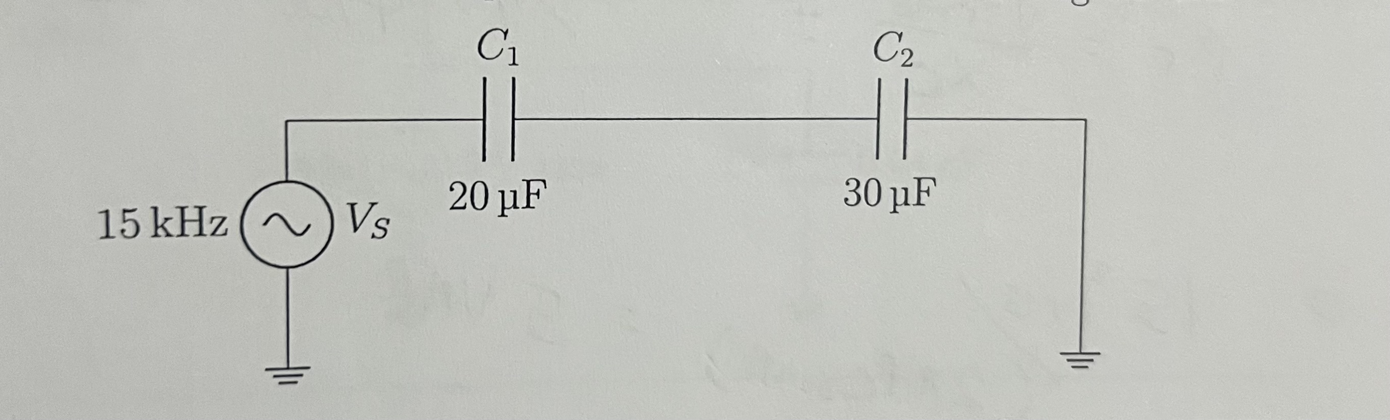Solved Determine the total capacitive reactance in the | Chegg.com